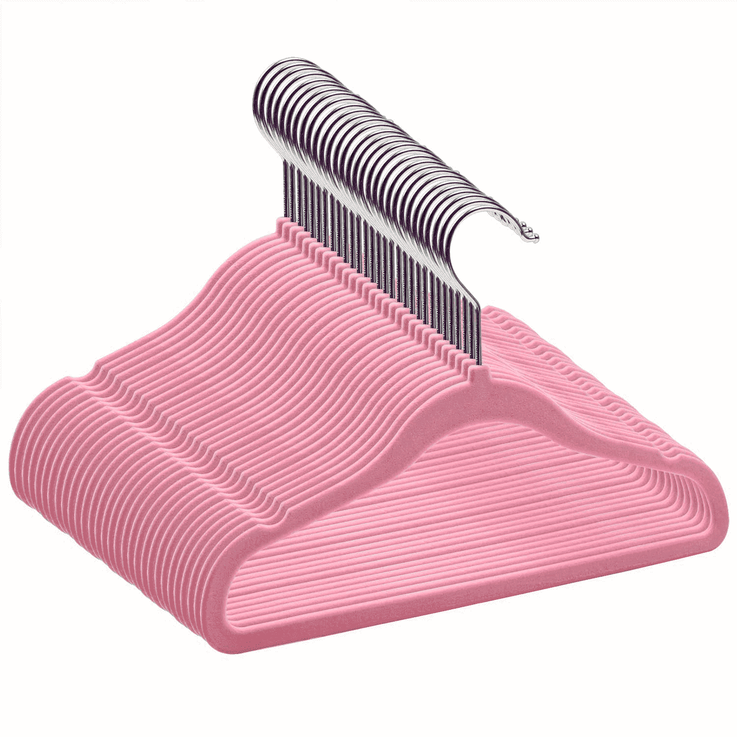 Northern Brothers 20 - Pack Non - Slip Velvet Baby & Kids Hangers, Pink ...