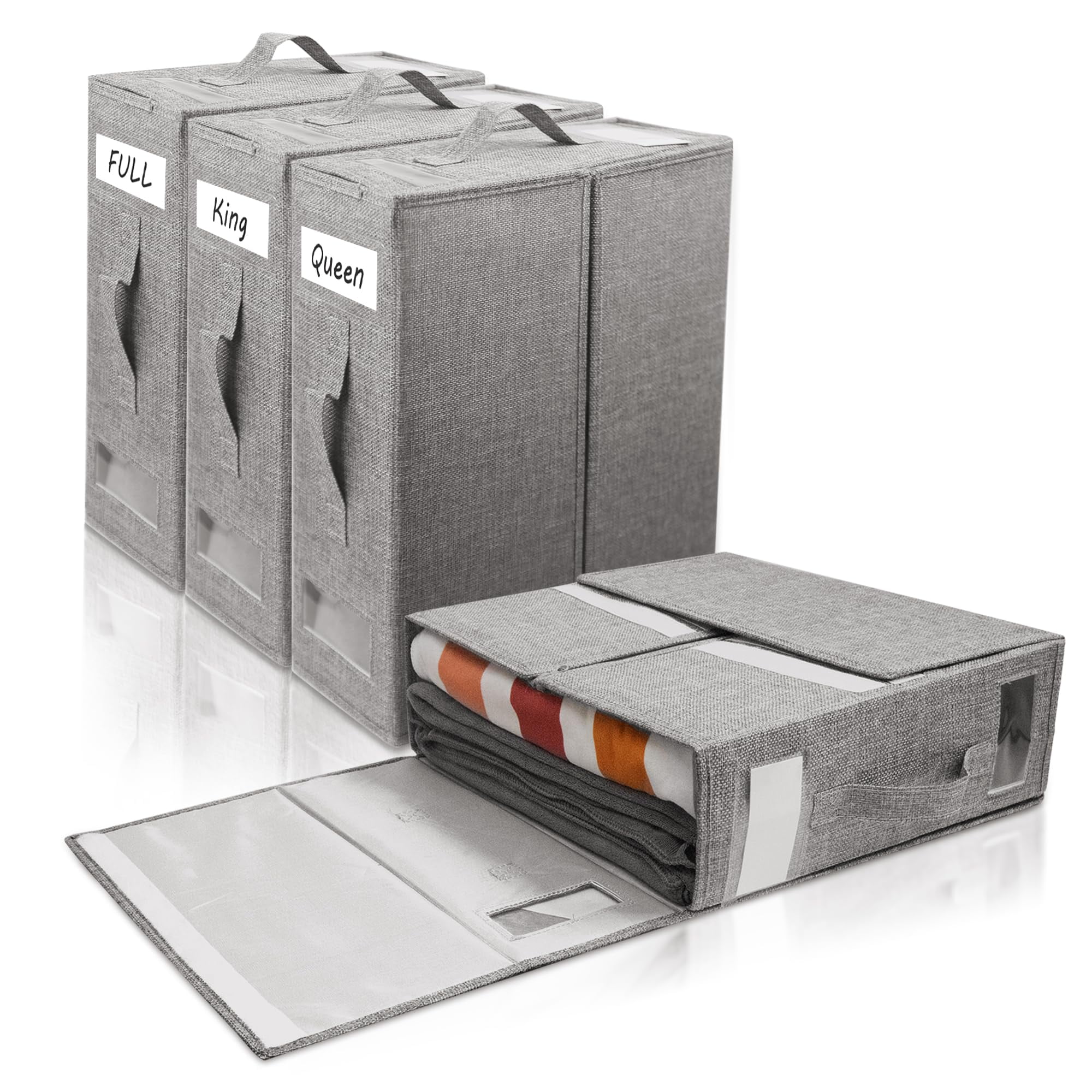 GoodtoU Bed Sheet Storage Bed Sheets Organizer Linen Closet Organizers ...