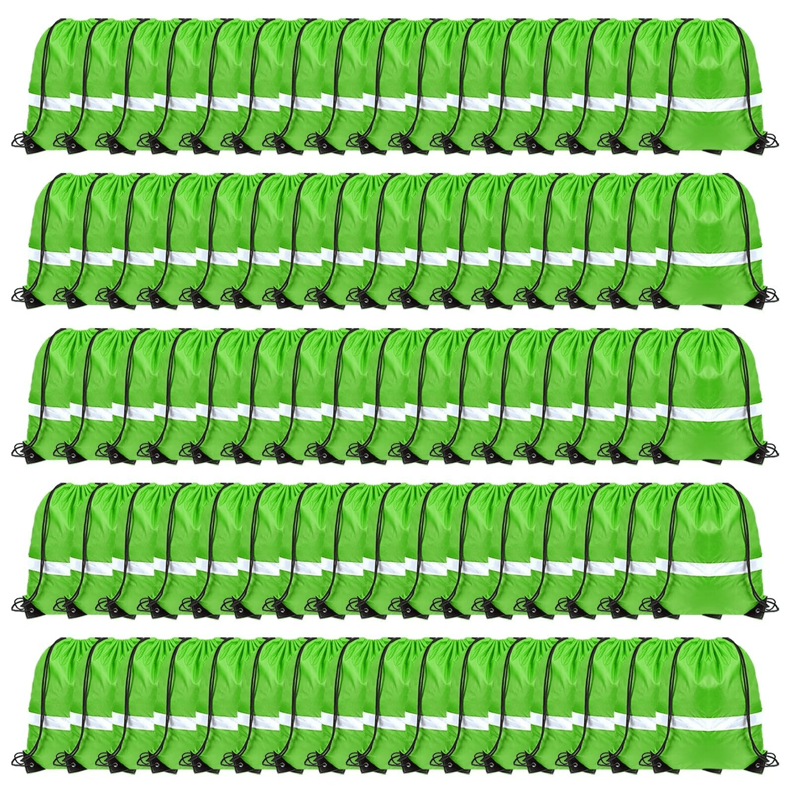Northern Brothers 80 Pcs Lightweight Nylon Drawstring Reflective ...