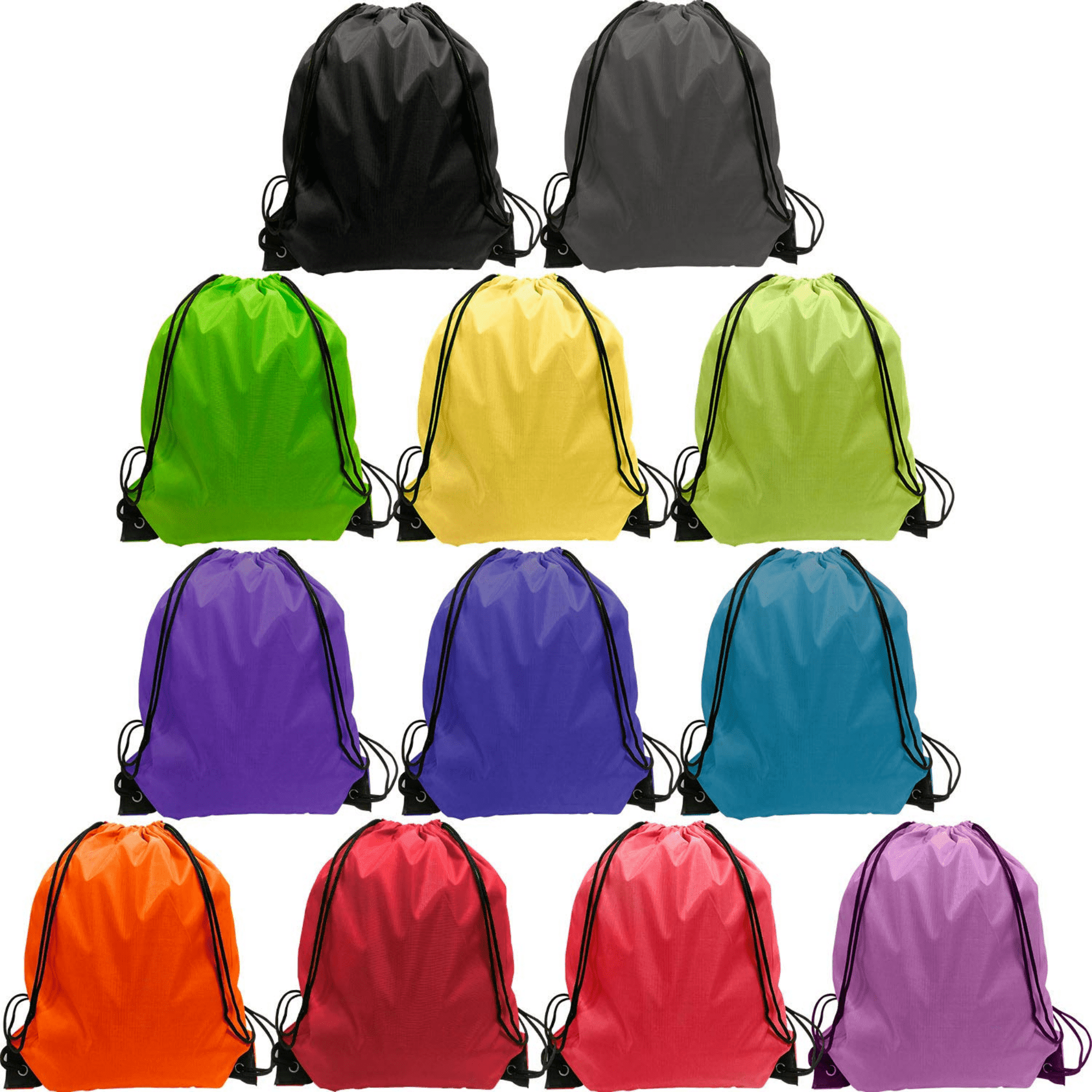 Northern Brothers 48 Pcs Lightweight Nylon Drawstring Backpacks, 12 ...
