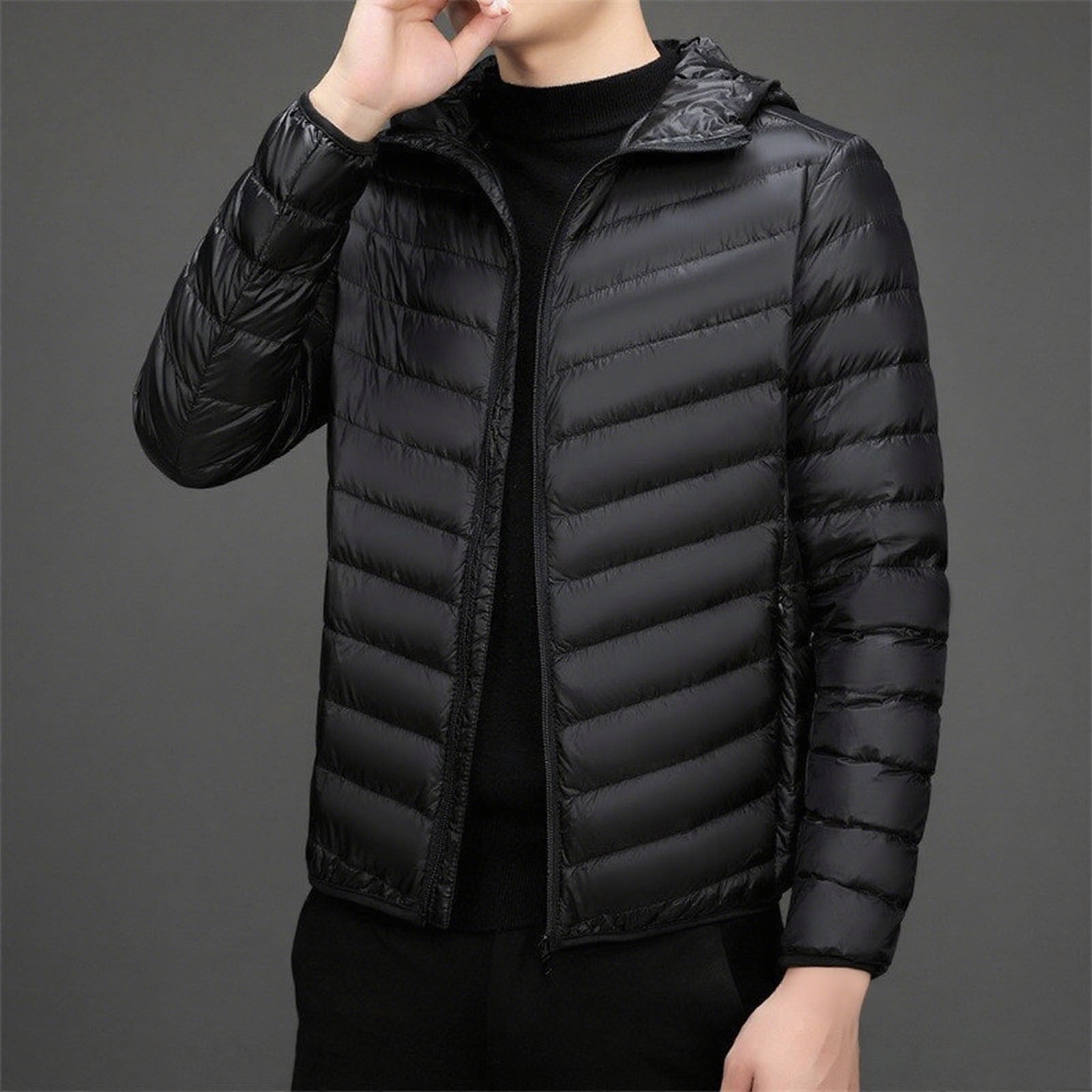 Goodtrade8 Big and Tall Jackets for Men Winter Outwear Pockets Puffer ...
