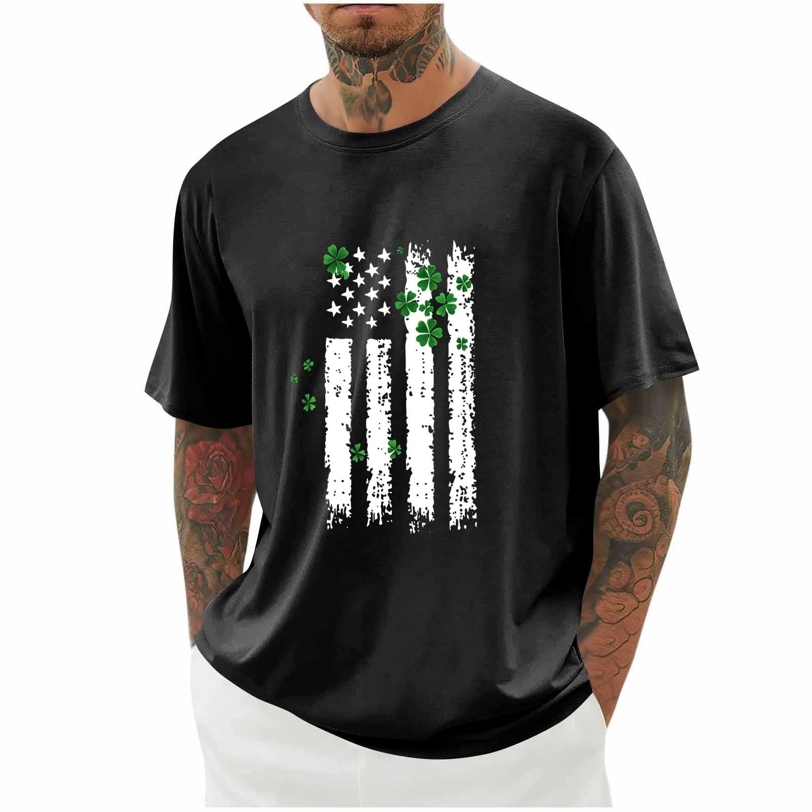 Goodtrade8 Big and Tall St.Patrick's Day Shirts Mens Clover Short ...
