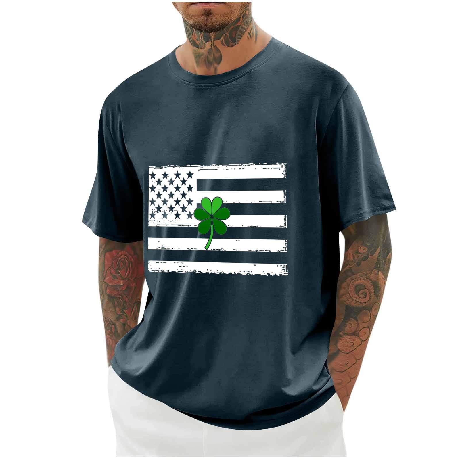 Goodtrade8 Big and Tall St Patricks Day Shirts for Mens Lucky Crew Neck ...