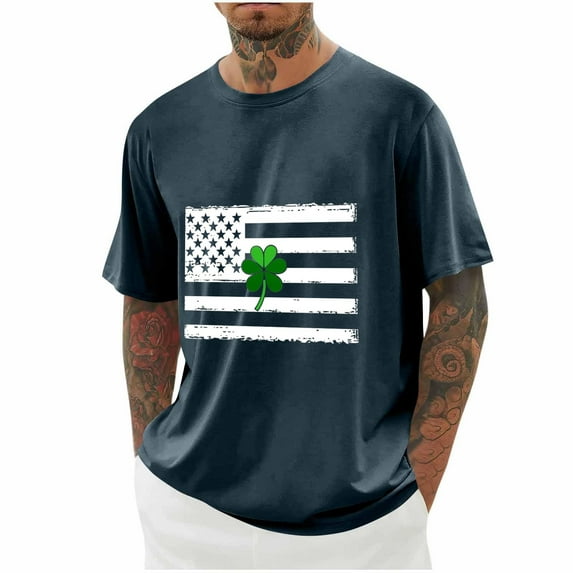 Goodtrade8 Big and Tall St Patricks Day Shirts for Mens Lucky Crew Neck ...