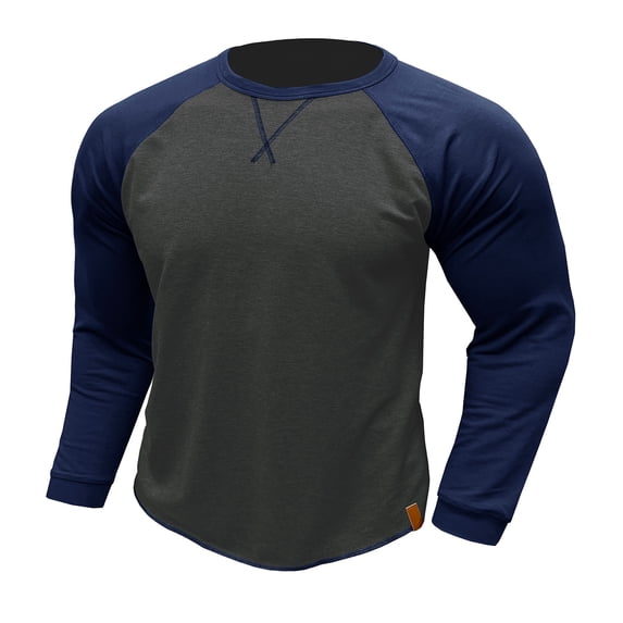 Goodtrade8 Color Block Fall Tops for Men 100% Cotton Athletic Long ...