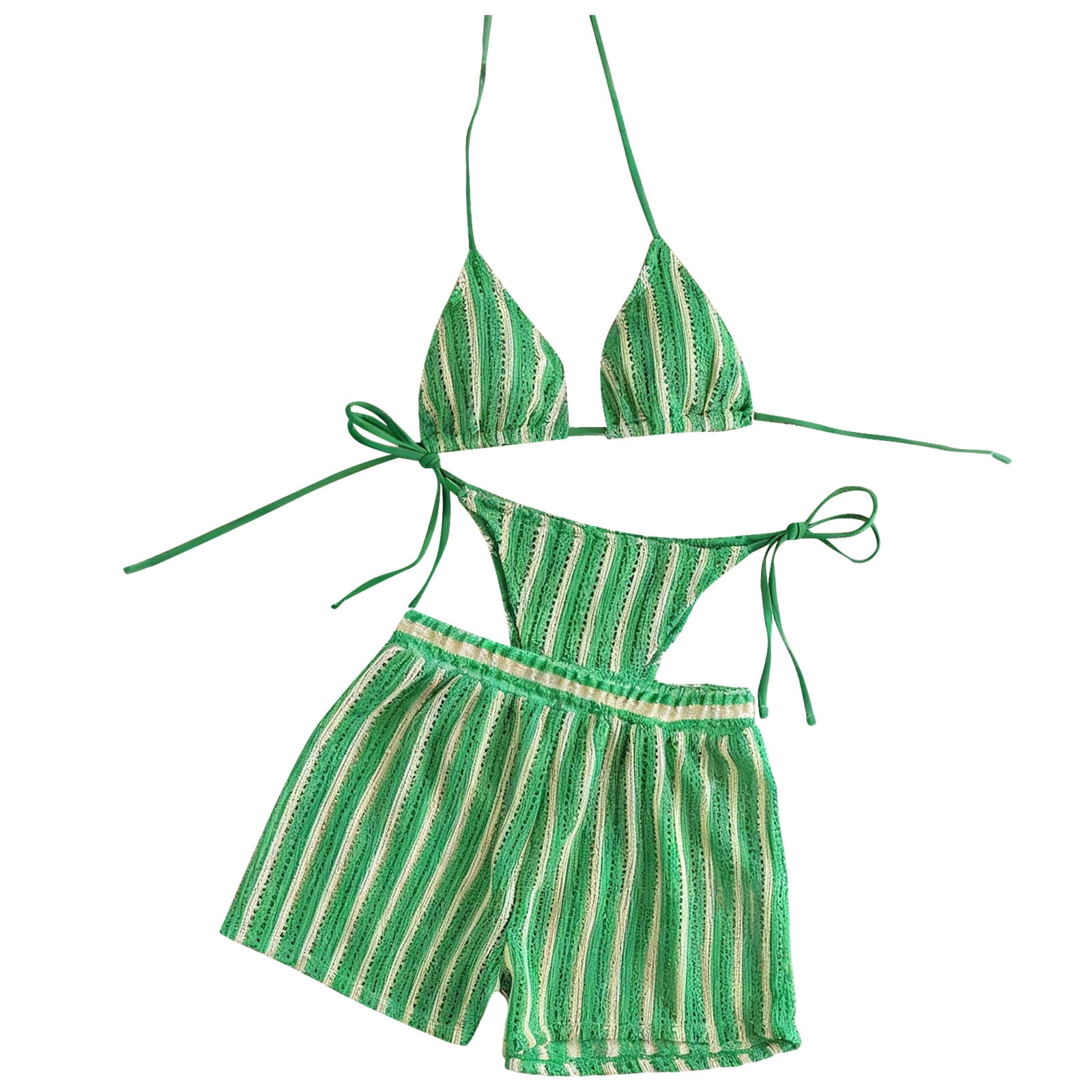Goodtrade8 Halter Swim Suit for Women Two Piece Bikini Swimming ...