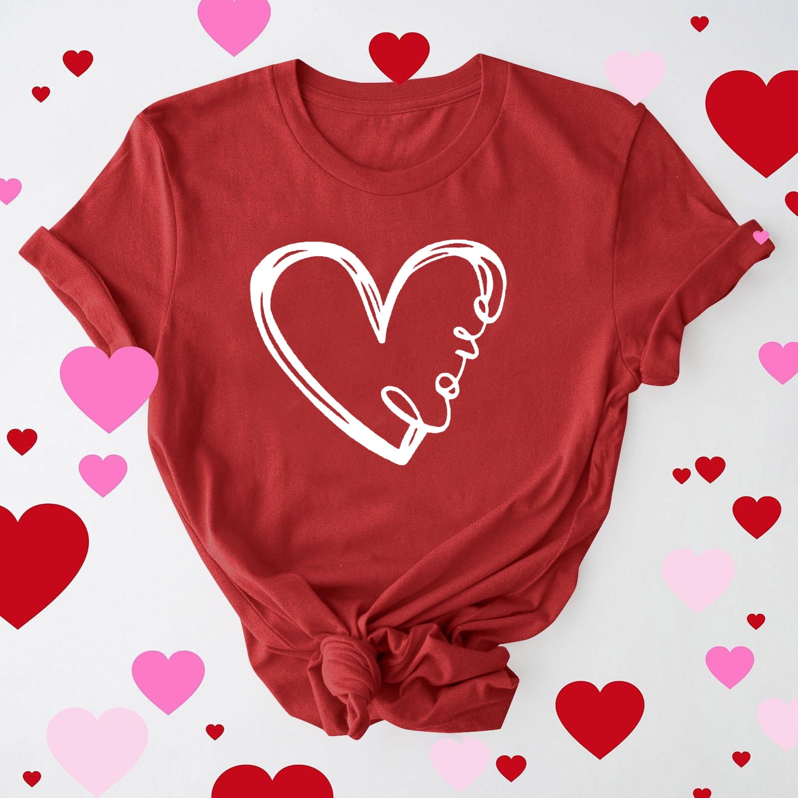 Goodtrade8 Love Womens Shirts Valentines Day Plus Size Valentines Women ...