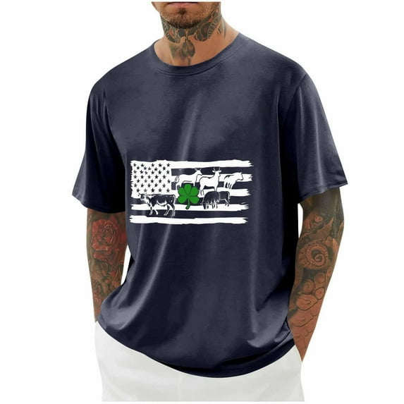 Goodtrade8 St.Patricks Day Shirts Mens Shamrock Big and Tall Printed ...