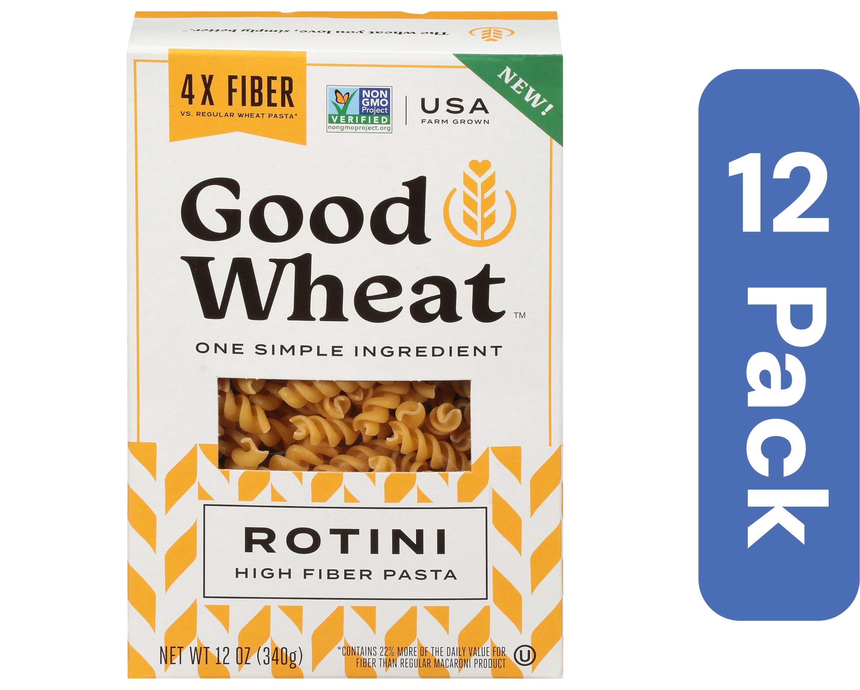 Goodwheat Wheat Rotini Pasta 12 oz (Pack Of 12) - Walmart.com