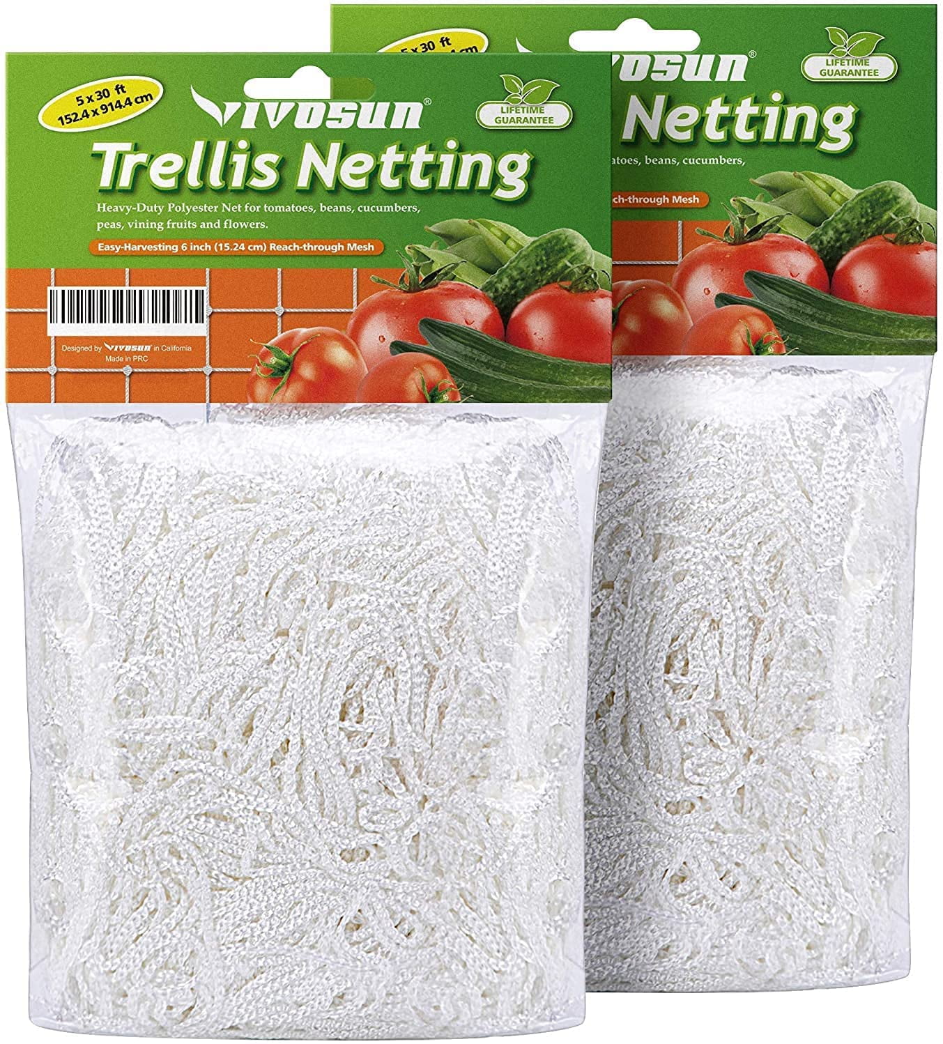 Goodwill 5 x 30 ft Plant Trellis Netting, Heavy-Duty Polyester Grow Net ...