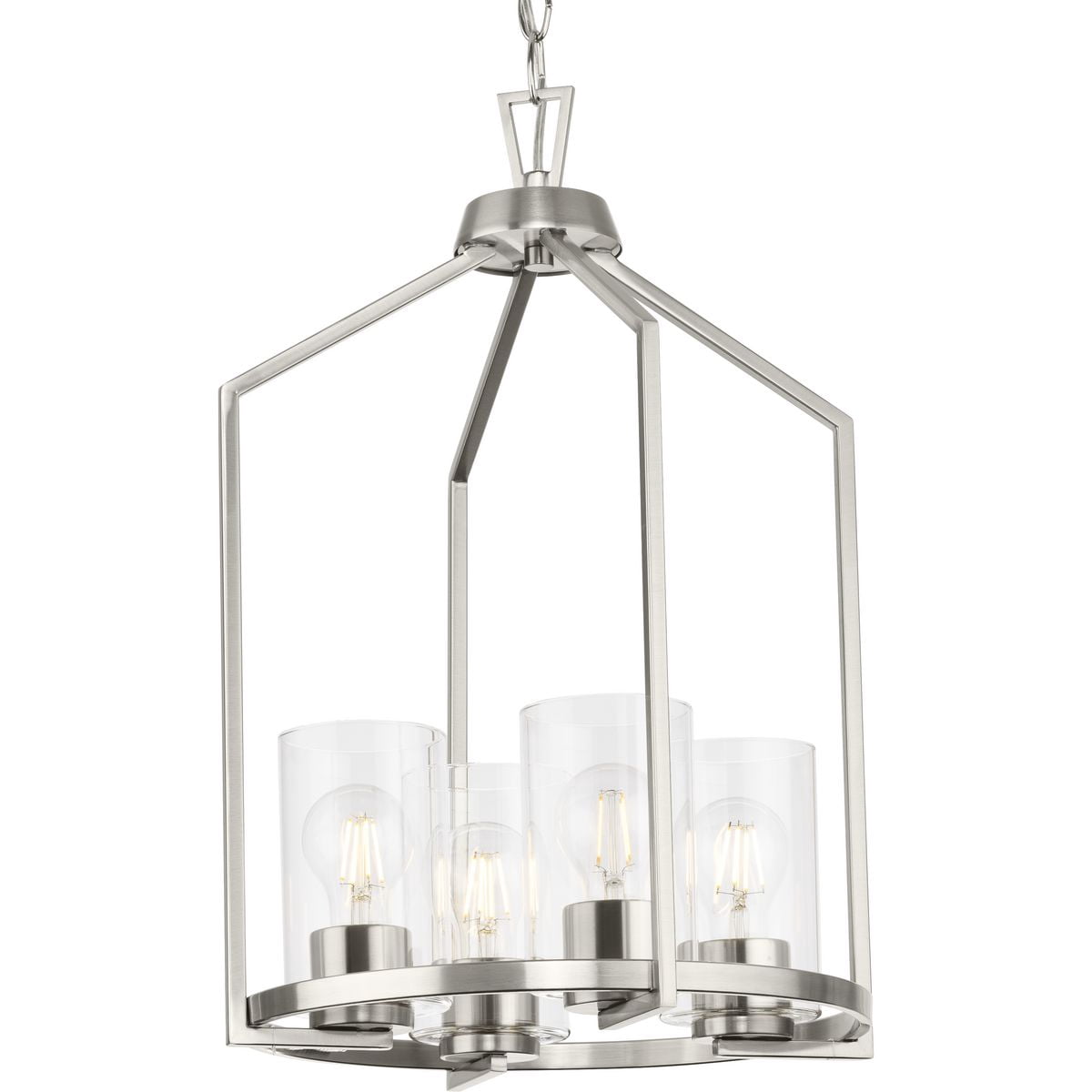 Goodwin Collection Four-Light Brushed Nickel Modern Farmhouse Hall ...