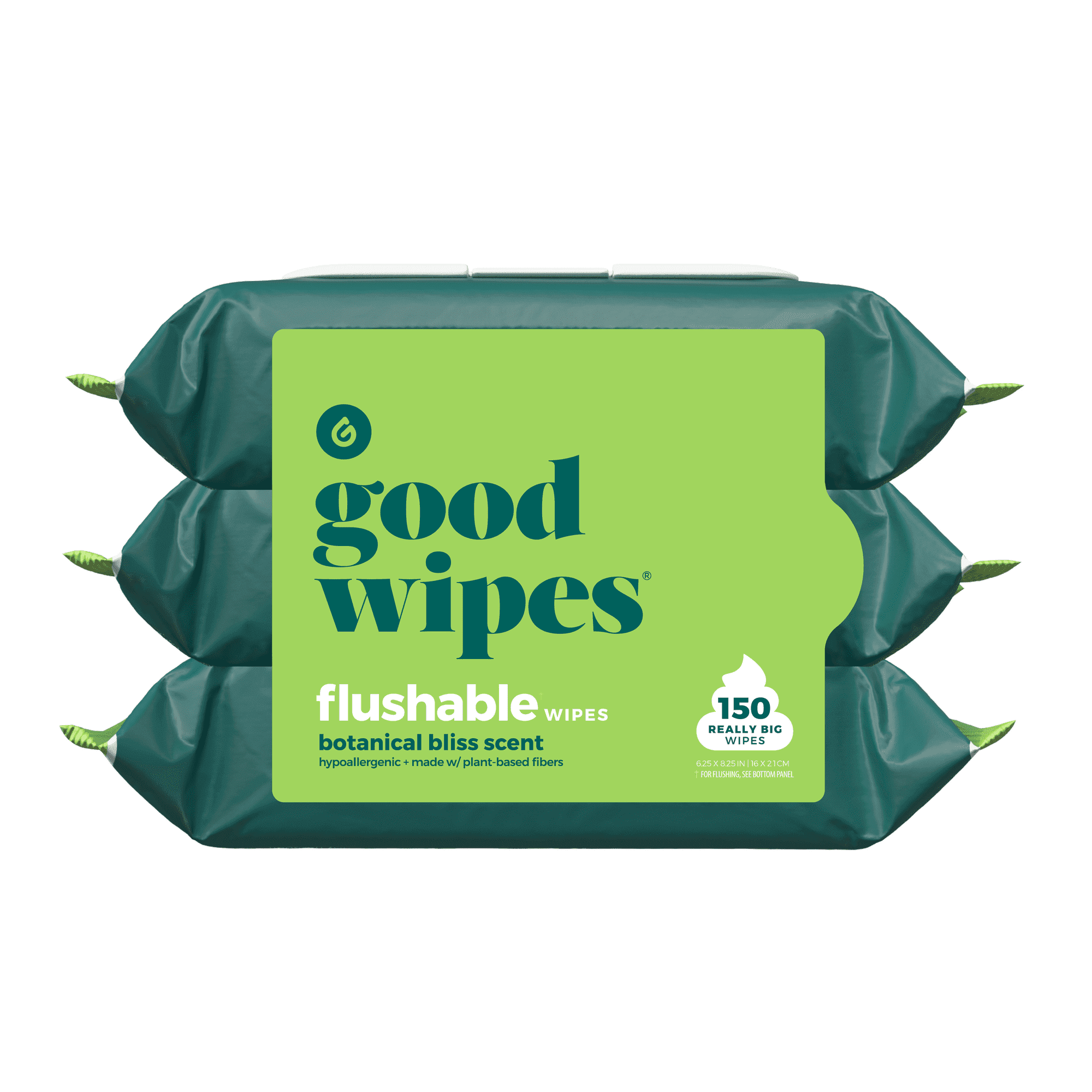 Goodwipes Flushable Butt Wipes, Botanical Bliss Scented, 6 Pack, 300 ...
