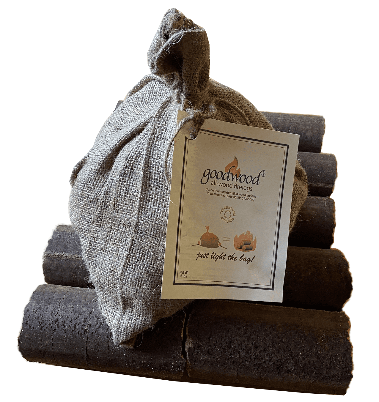 Goodwood Products Just Light The Bag Firebag Firelogs with Extra Logs ...