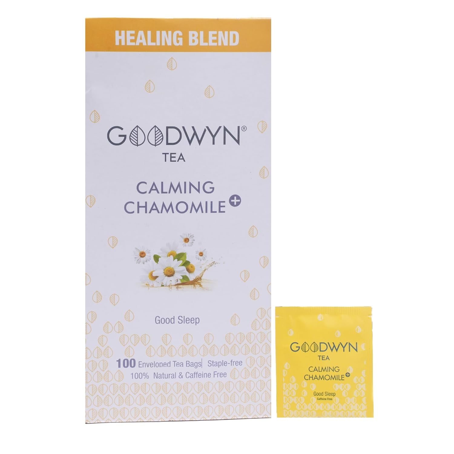 Goodwyn Calming Chamomile Herbal Tea - 100 Enveloped Tea Bags | Boosts ...
