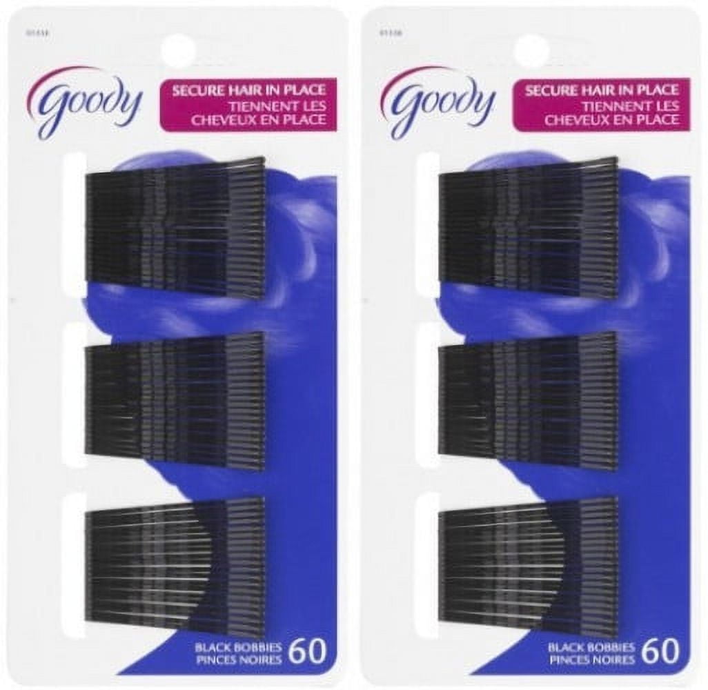 Goody 2" Bobby Pins Black 4 Packs of 60 Count (4-Pack) - Walmart.com