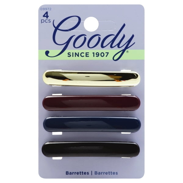 Goody Hair Barrettes, Dark Romance Small, 4 Count - Walmart.com