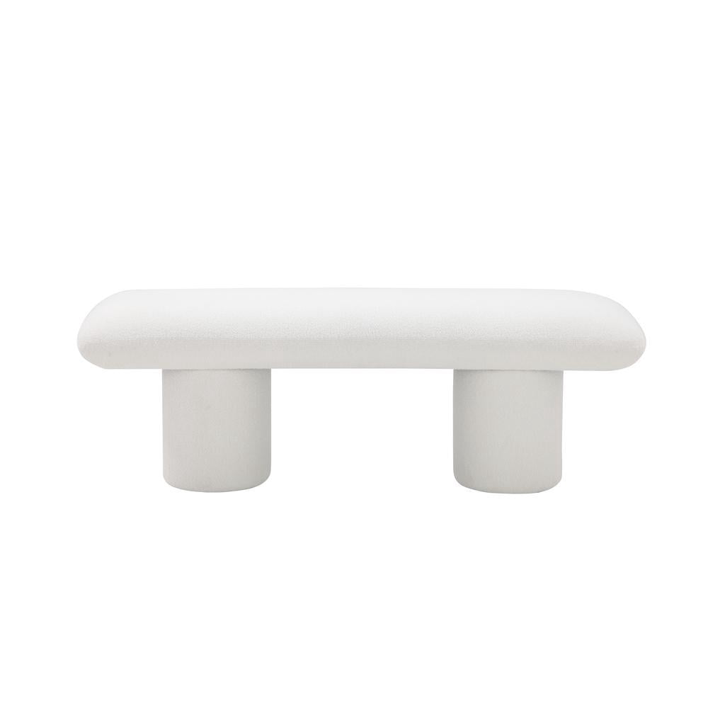 Goody Bench in Ivory Boucle - Walmart.com
