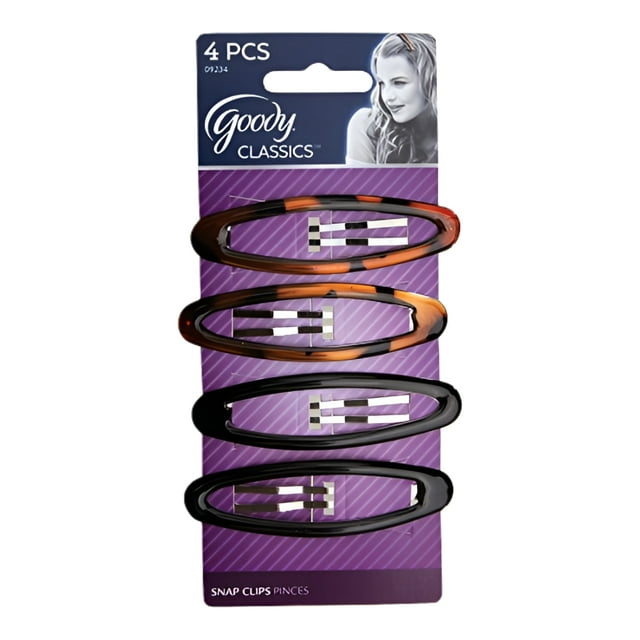 Goody Large Oval Epoxy Contour Hair Clips, Perfect for Medium to Long ...