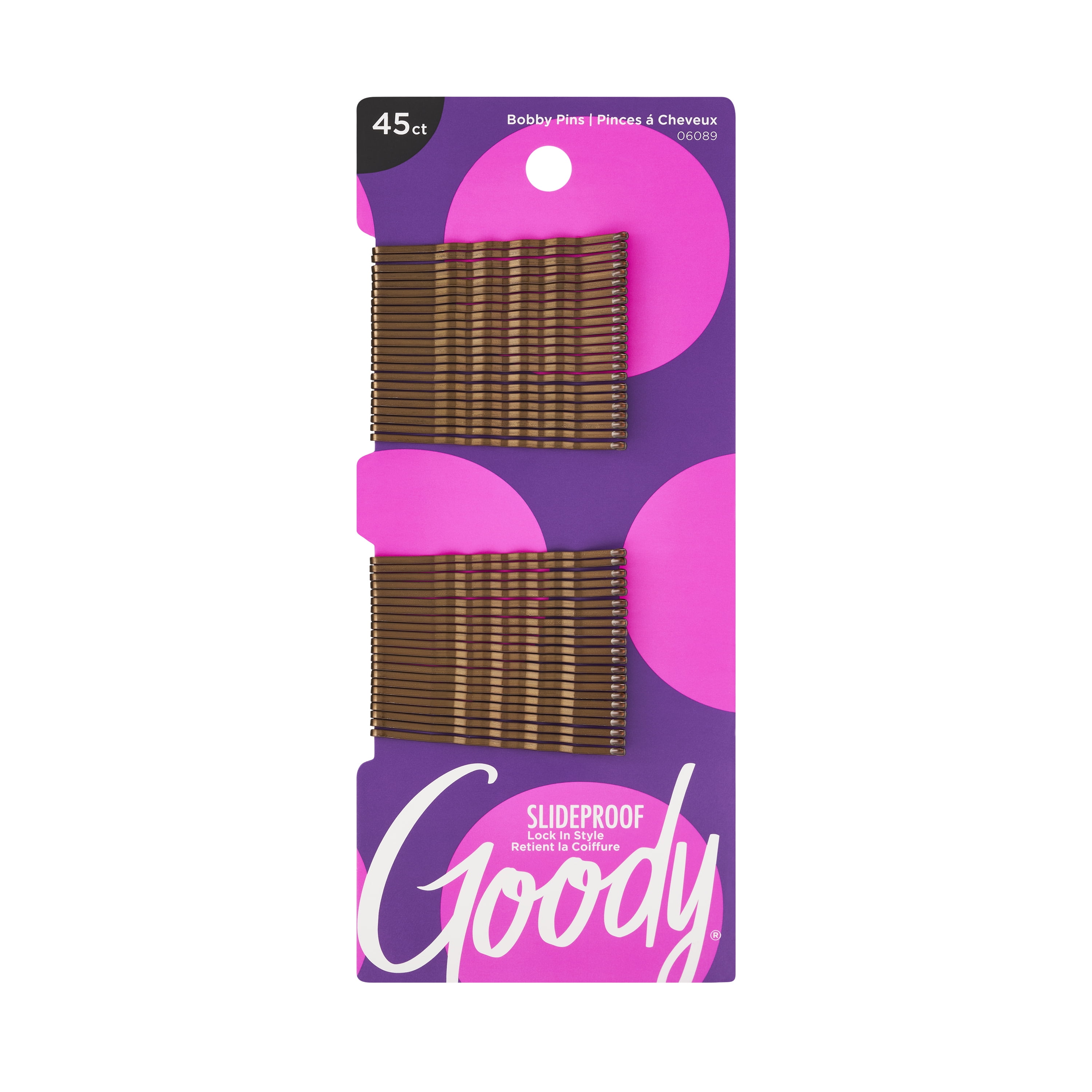 Goody Bobby Pins, Crimped Brown Hair Pins, Secure Hold, 45 Ct - Walmart.com