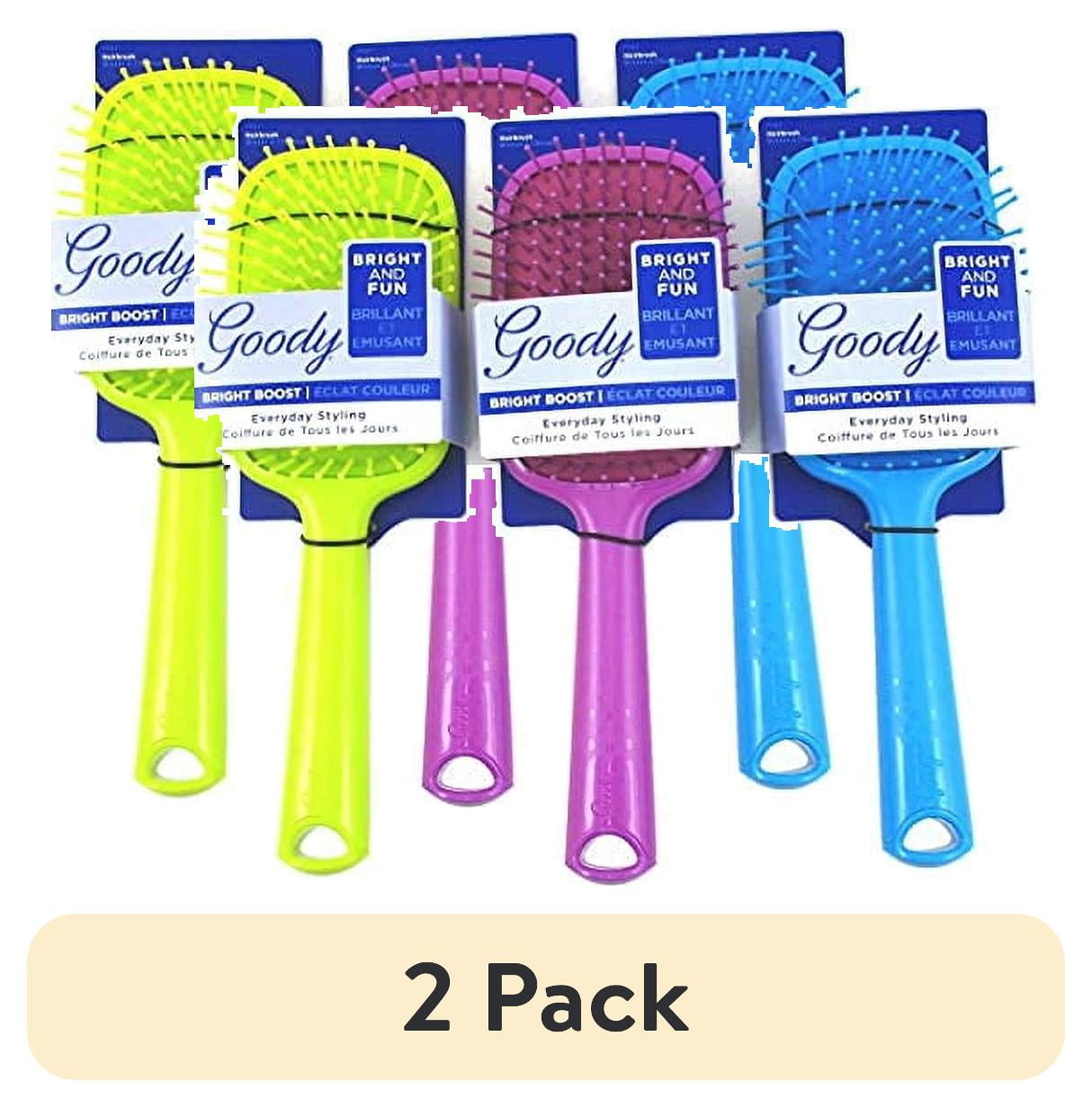 (2 pack) Goody Bright Boost Paddle Hair Brush, Assorted Colors, 1 Ct ...