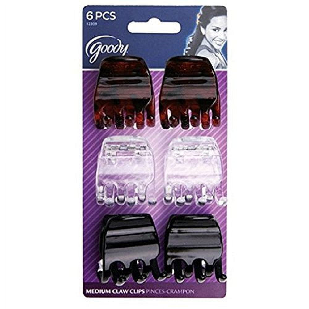 Goody Classics Claw Hair Clip, Half, 6 Count (Pack of 3),(Colors may ...