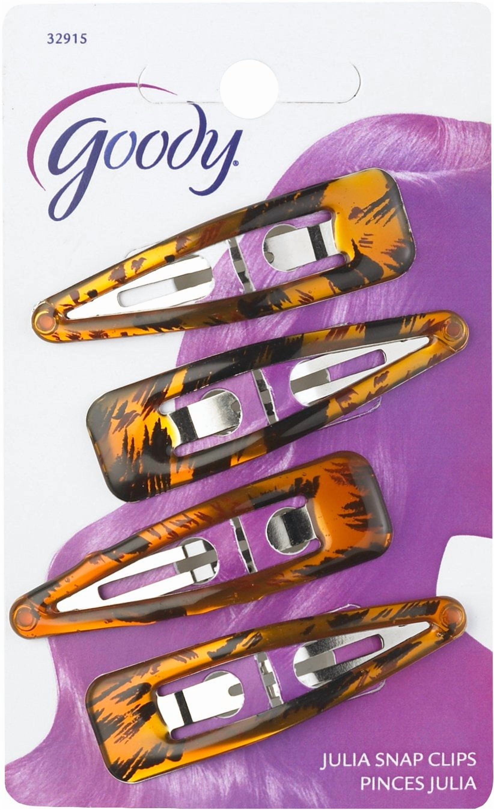 Goody Classics Contour Hair Clip, Shiny Tort, 4 Count (Pack of 3 ...