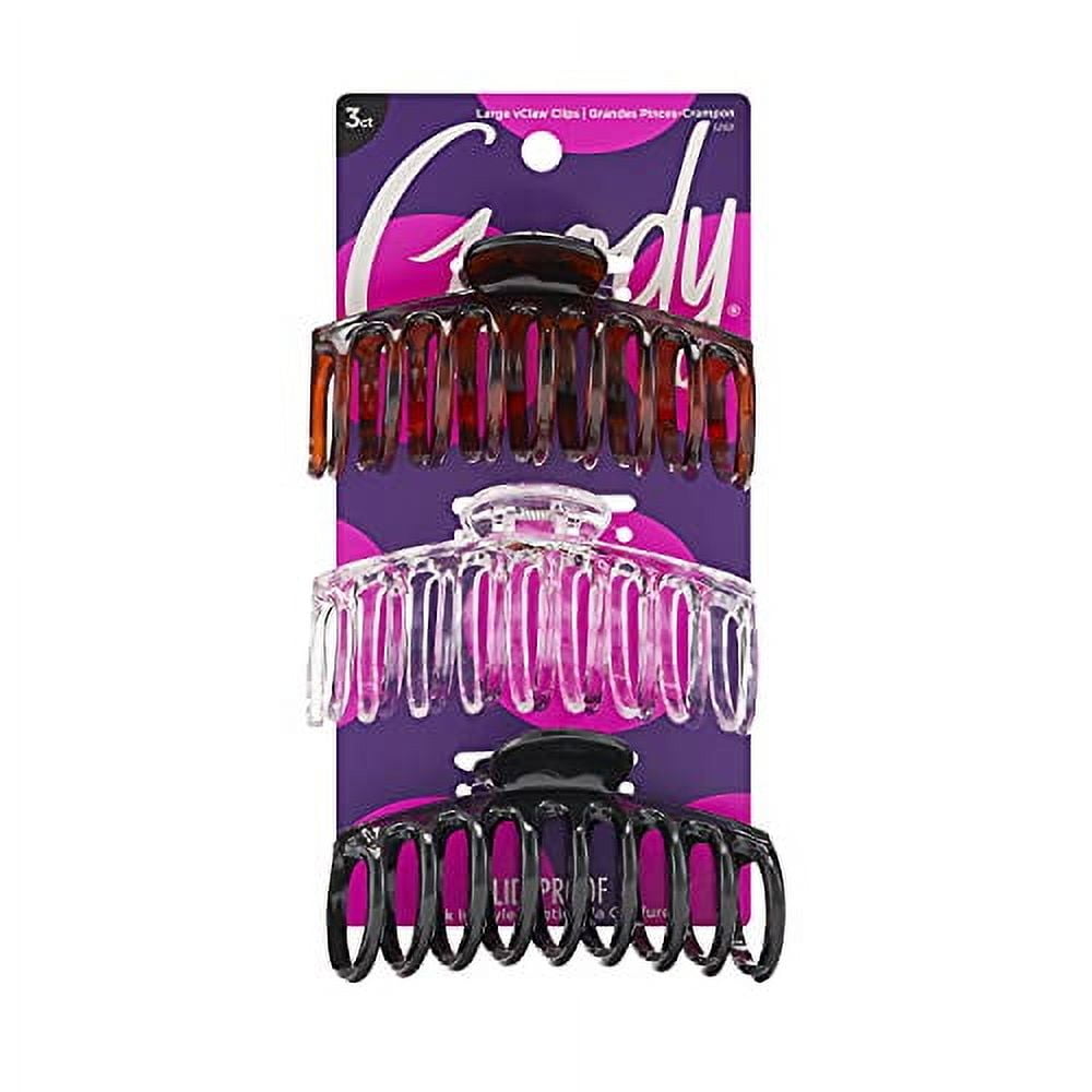 Goody Classics Large Sprial Claw Clips - 3-Pack, Assorted Colors ...
