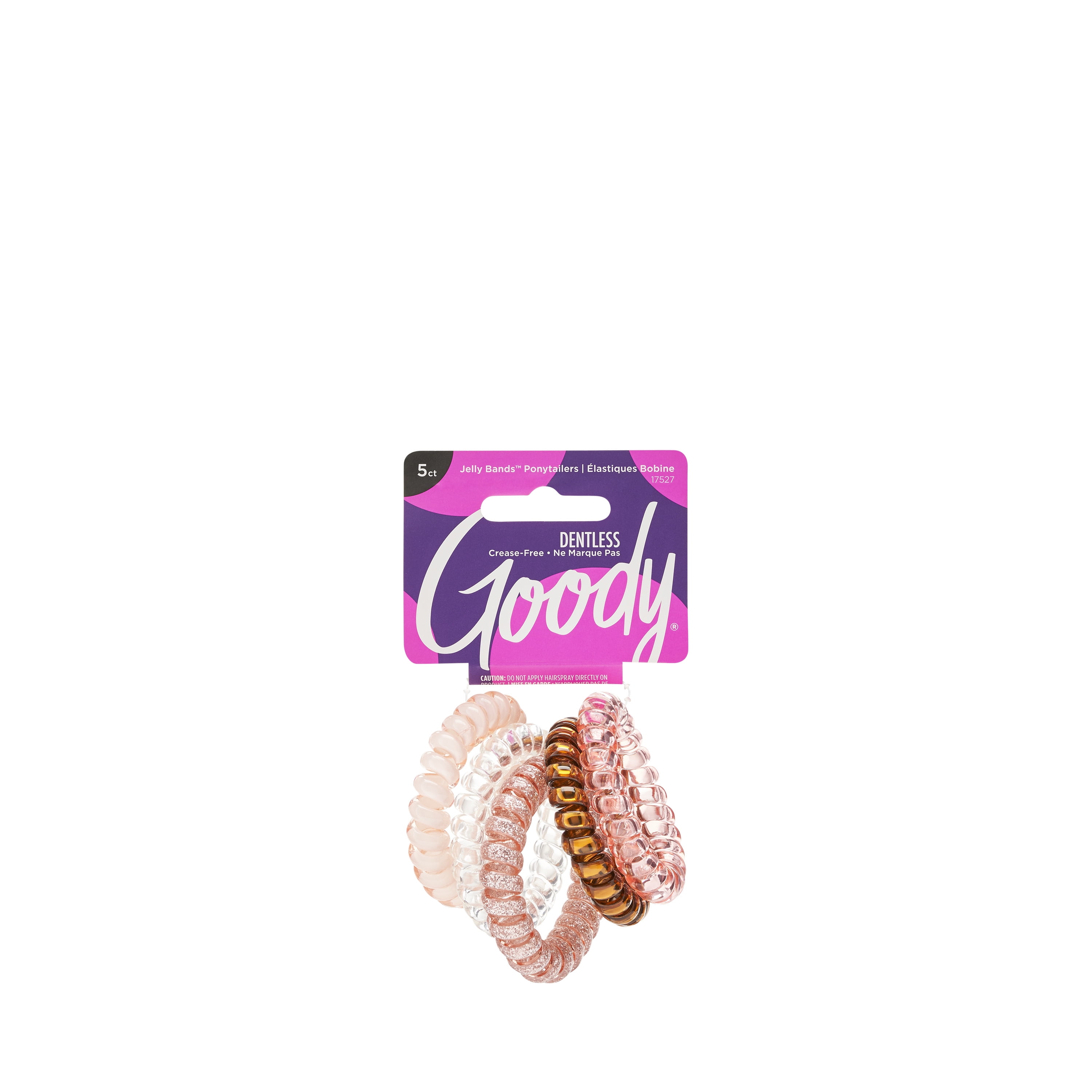 Goody Dentless Jelly Bands, Blush Color Ponytailers, Hair Ties, 5ct ...
