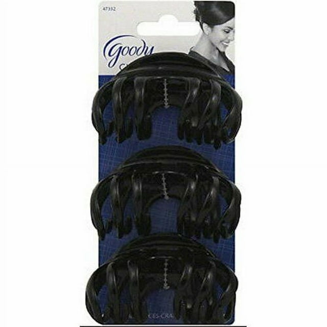 Goody Large Claw Clips, Black, 3 Count - Walmart.com