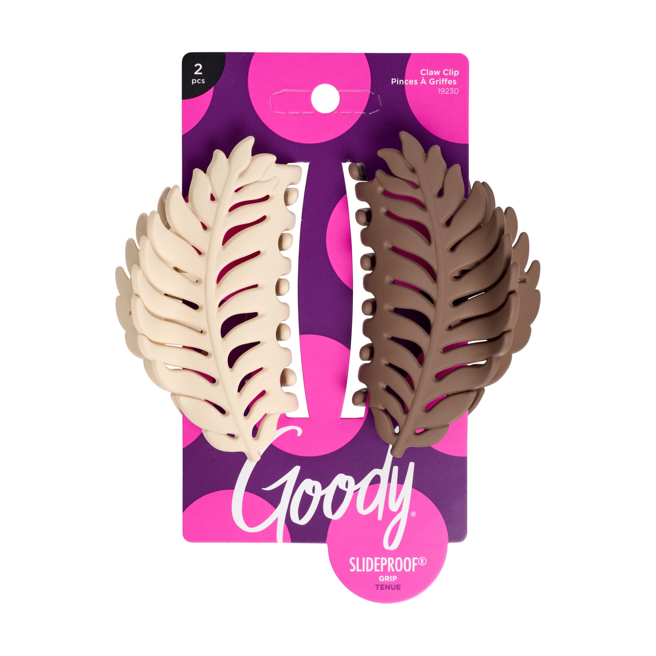 Goody Leaf Claw Clips, SlideProof Grip®, Comfortable Hold, White ...