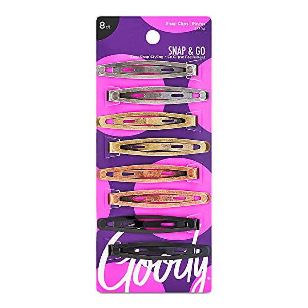 Goody Metal Contour Hair Clips - 8 Count, Assorted Colors, Suitable for ...