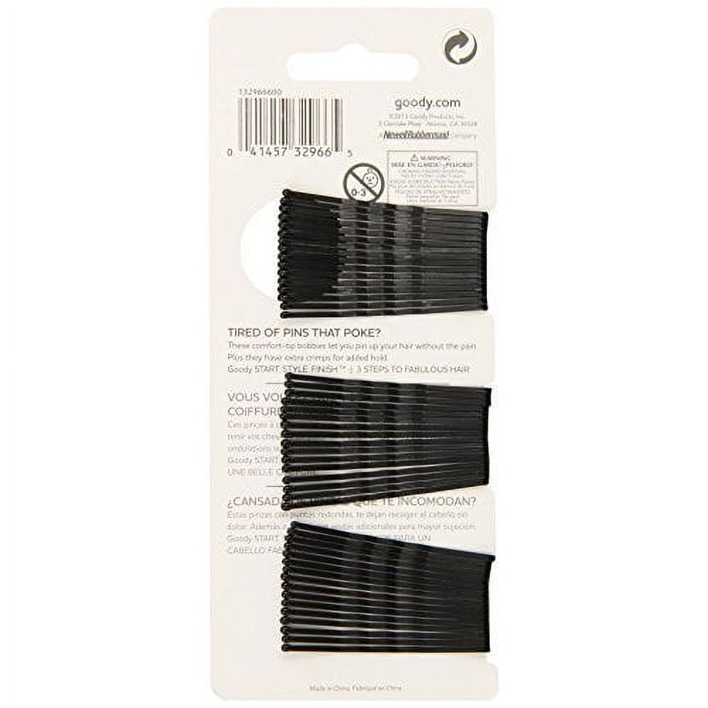 GOODY - Ouchless Bobby Pin Crimped Black 2 Inches - 48 Count - Walmart.com