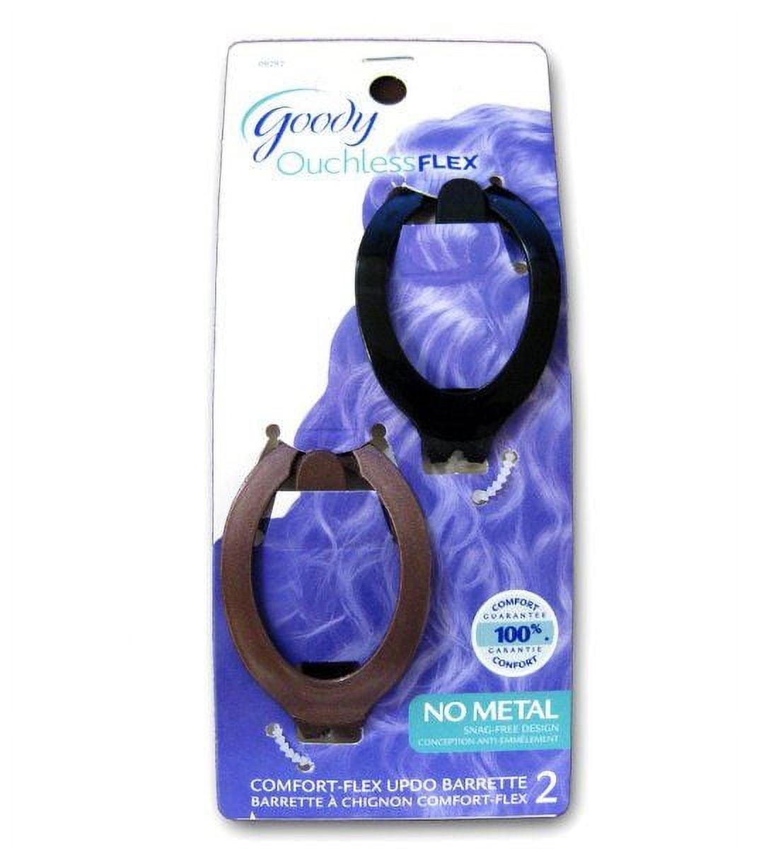 Goody Flex Small Updo Barrettes, 2 Count, Assorted Colors, Long-Lasting ...