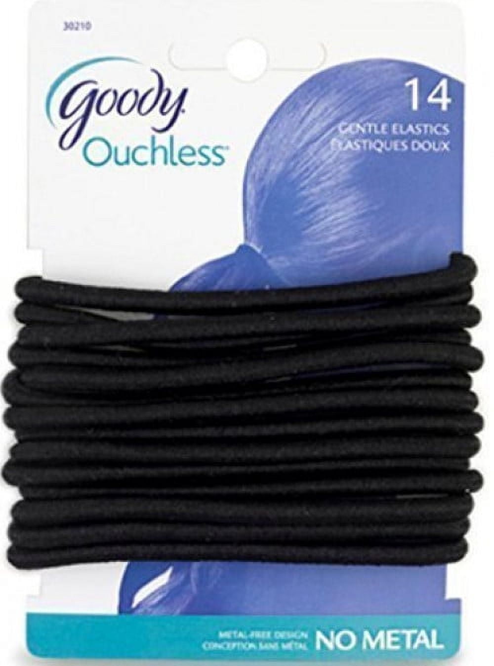 Goody Ouchless Hair Ties for Thick Hair. Black (2-Pack of 14) - Walmart.com