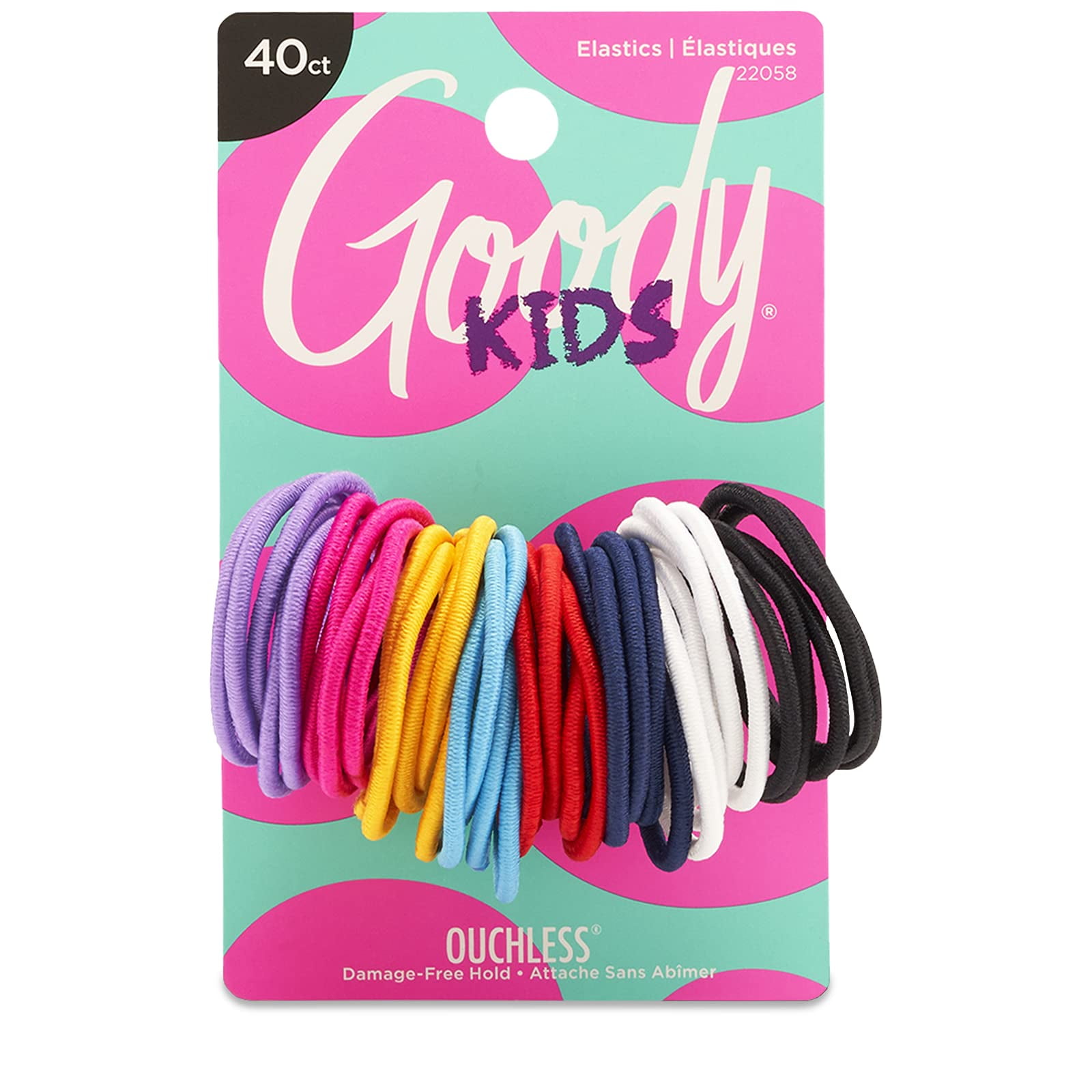 Goody Ouchless Medium Hair Ties, Comfortable All-Day Wear, 40 Count ...