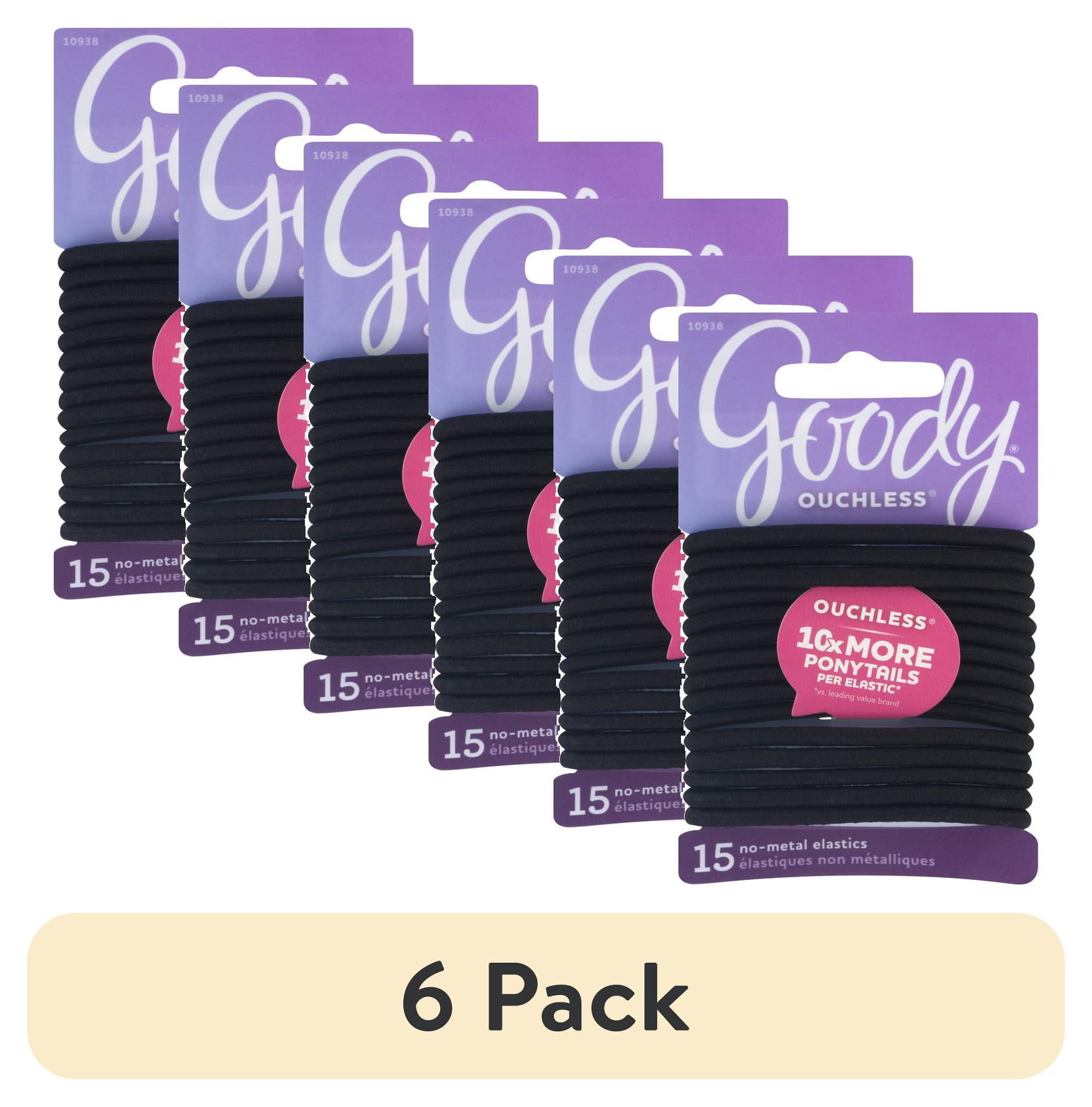 (6 pack) Goody Hair Elastics, Braided Design No Damage Hair Ties, All ...