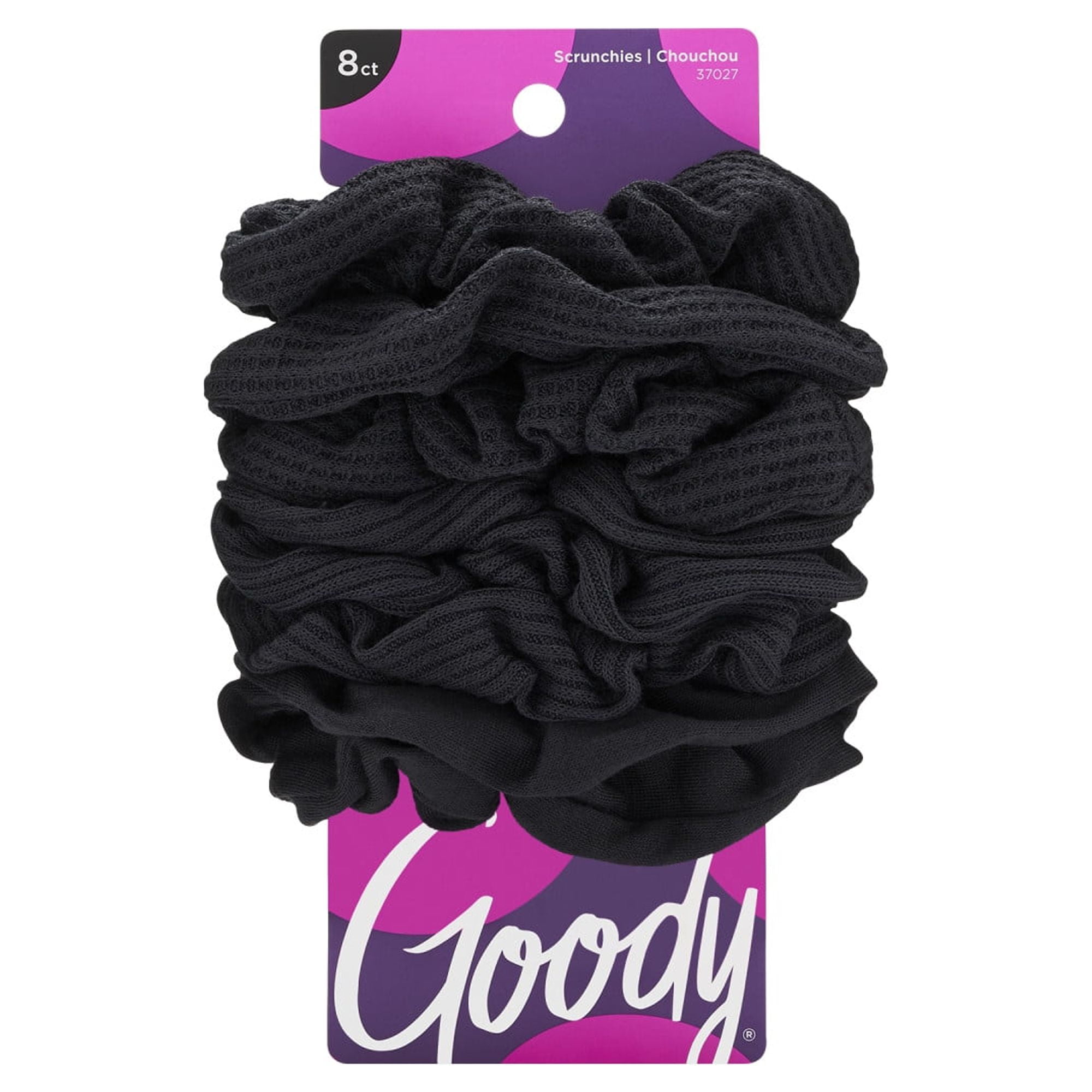 Goody Ouchless® Scrunchies, Gentle Hair Scrunchies, Black, 8 Ct ...