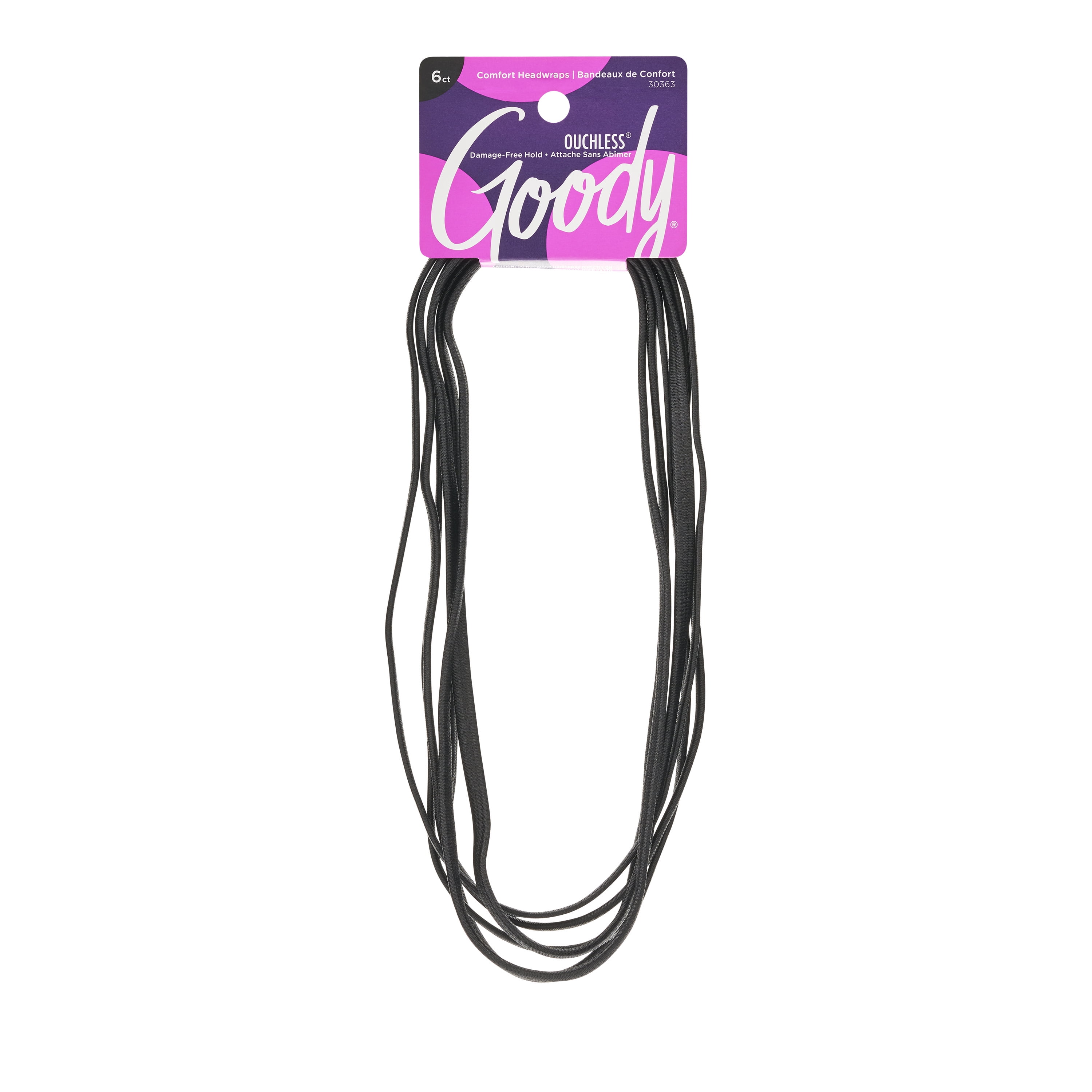 Goody, Headbands, 6 Ct, Black, Ouchless Skinny Comfort - Walmart.com