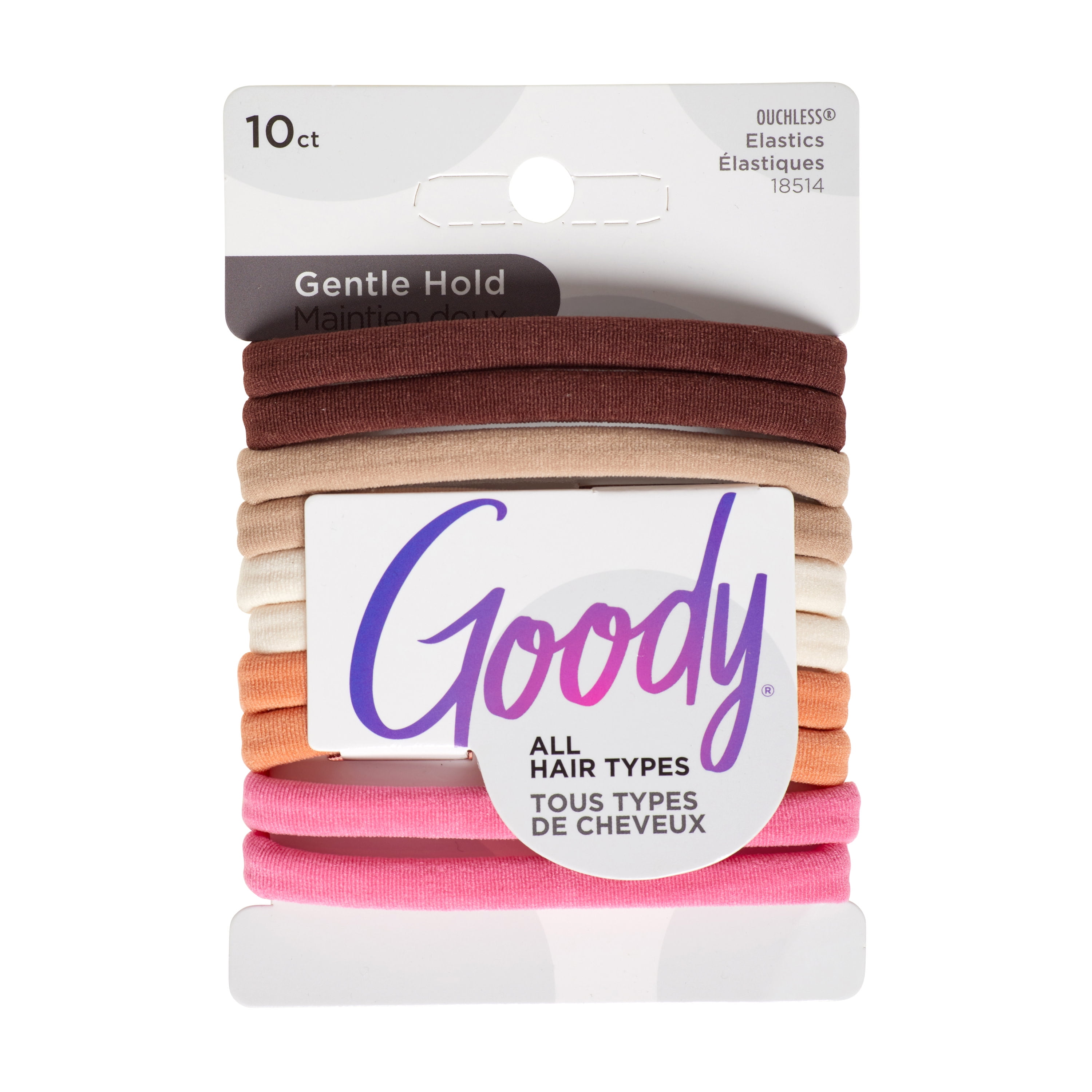 Goody Seamless Elastics, for Thicker Hair, Ponytail Holder, Warm Color ...
