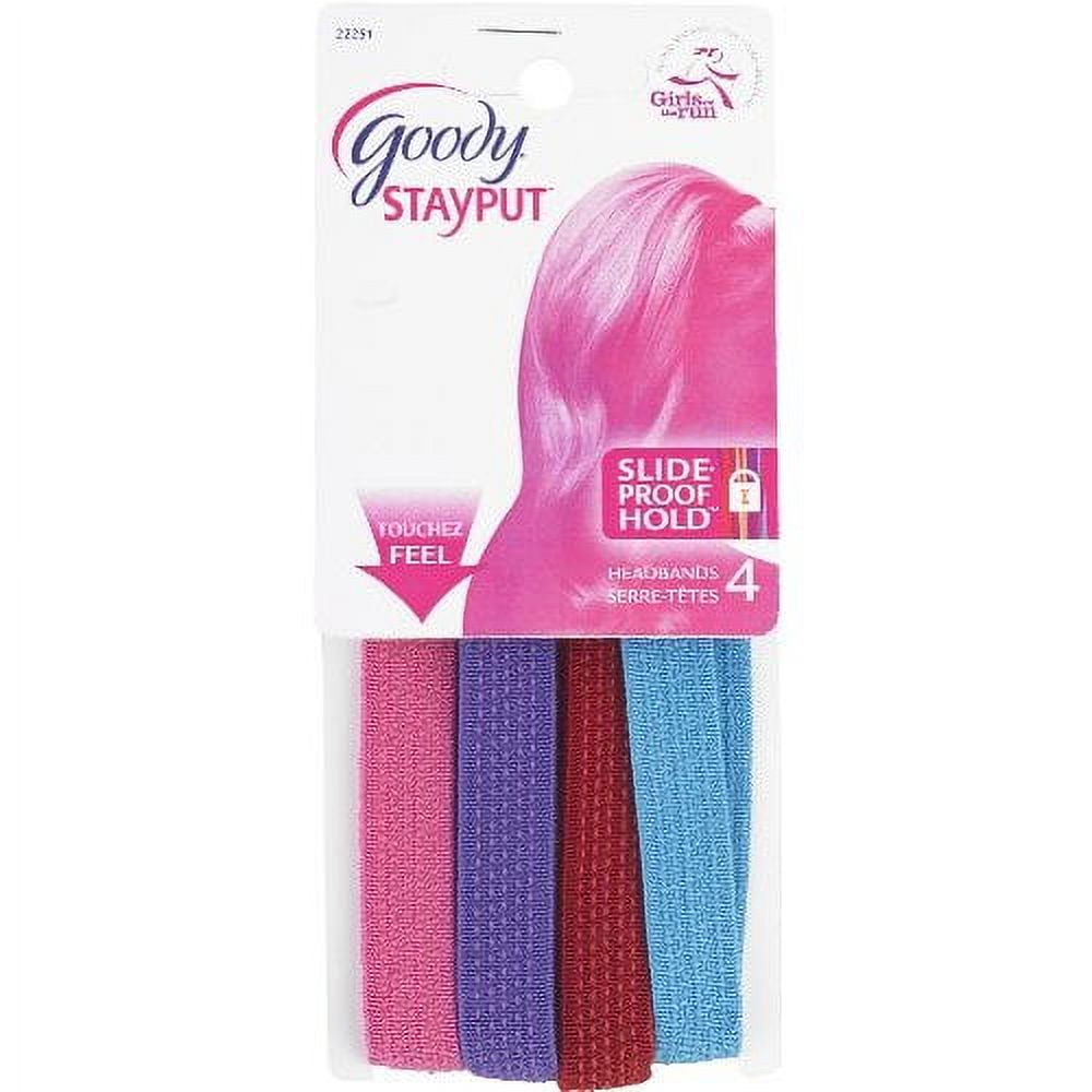 Goody Slide Proof Stayput Headwraps, Thin Asst Color, 4 Count - Walmart.com