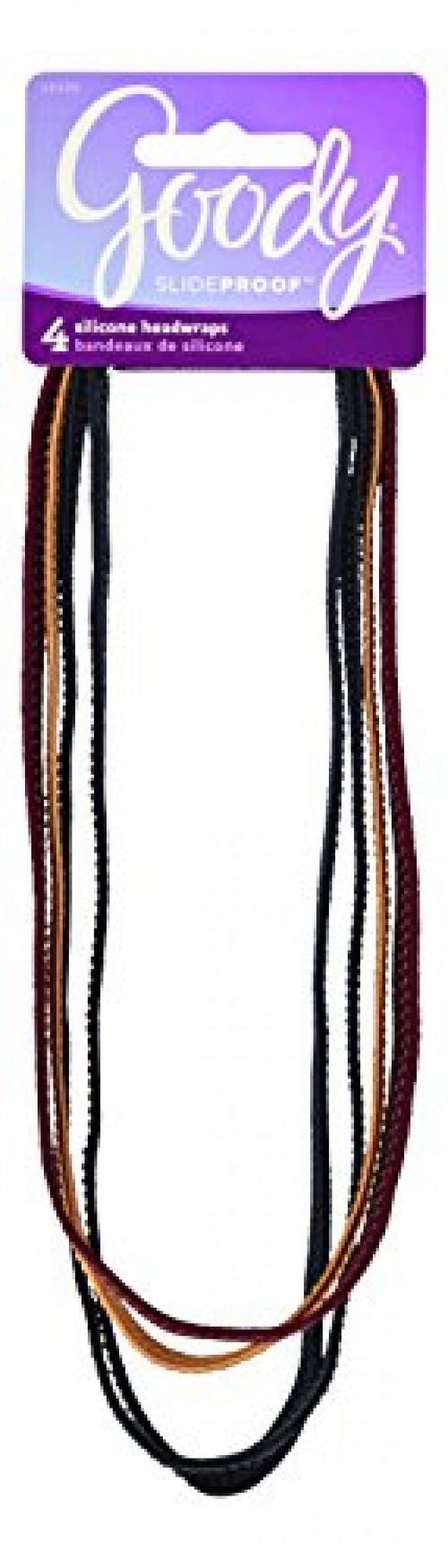 Goody SlideProof Extra-Thin Headwraps, Assorted Colors, 4-count ...
