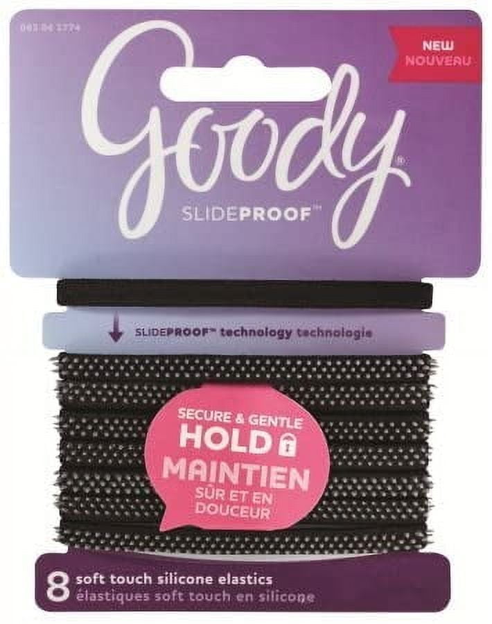 Goody SlideProof Hair Elastics, Spiky Black, 8 count - Walmart.com