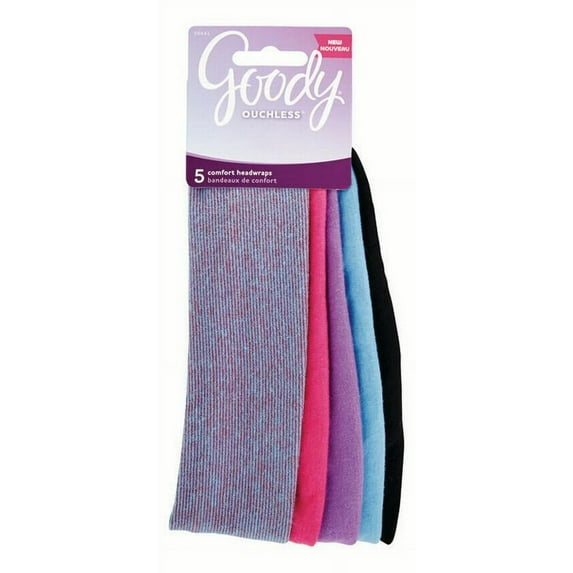Goody SlideProof Wide Jersey Stripe Headwraps, 5 count - Walmart.com
