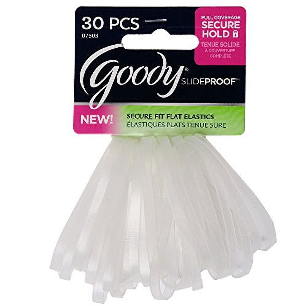 Goody Slideproof Hair Bands, Rubber Polyband Elastics, 30 Count ...