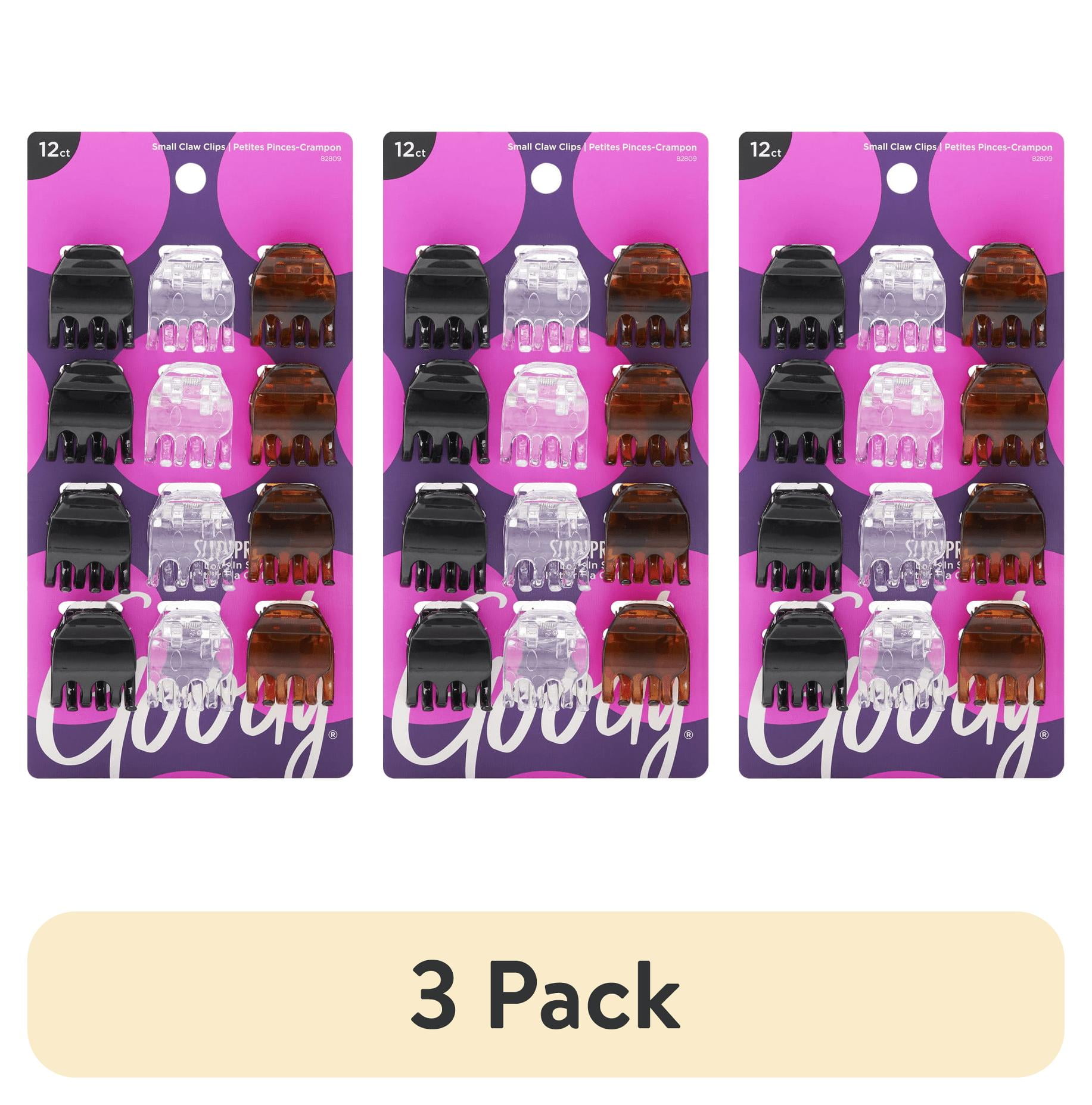 (3 pack) Goody Mini Claw Clips, Slide-proof Grip, For All Hair Types ...