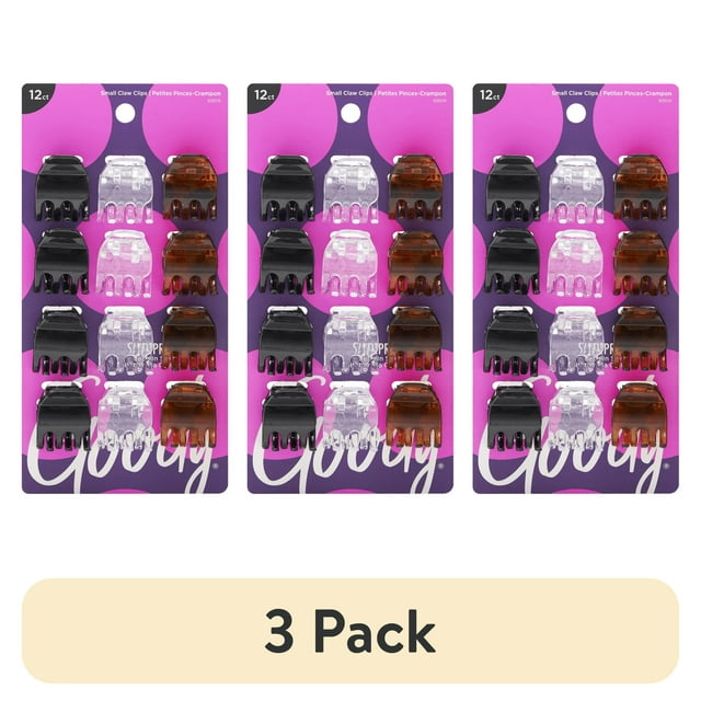 (3 pack) Goody Mini Claw Clips, Slide-proof Grip, For All Hair Types ...