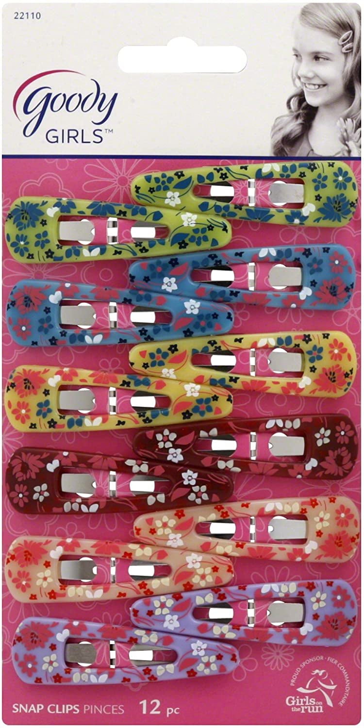Goody Hair Snap Clips, 12 Pack, Imported - Walmart.com