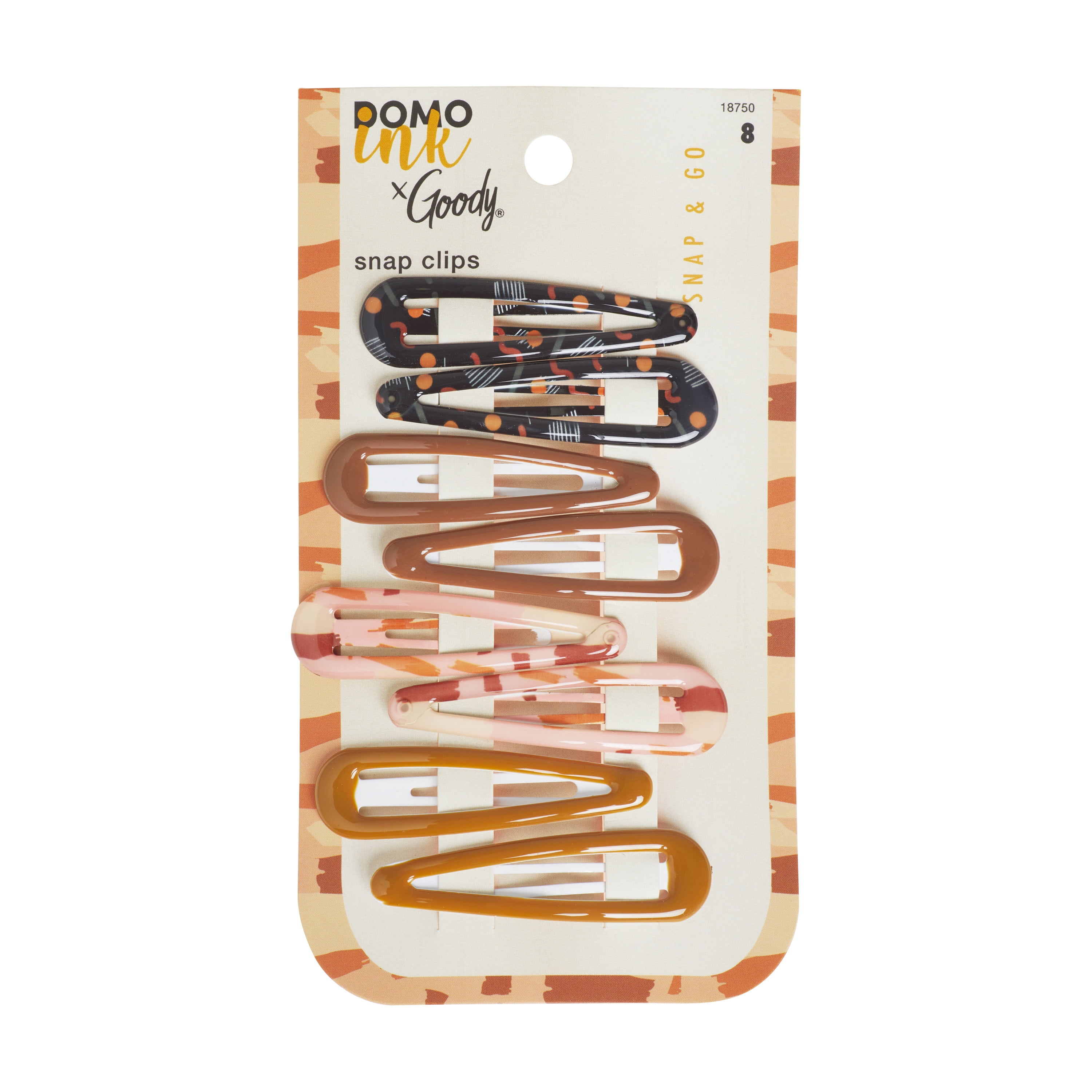 Goody Tru X Domo Ink Collab Snap & Go™ Xl Snap Clips 8 Ct - Walmart.com