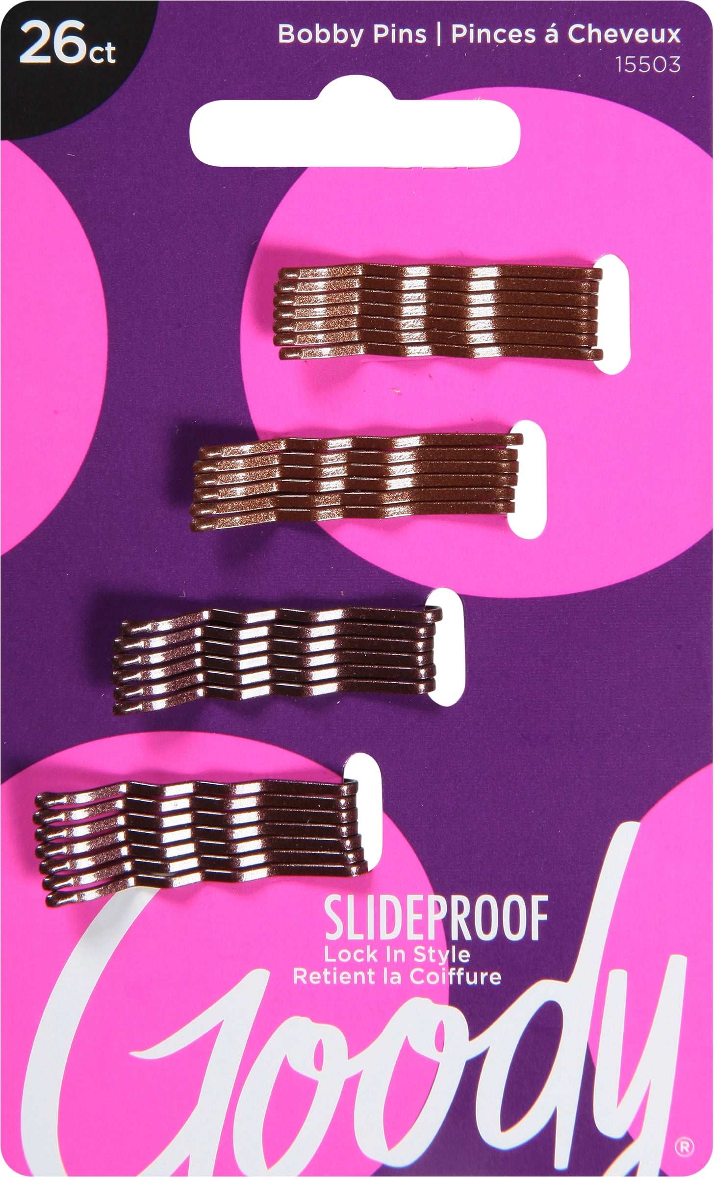 Goody Womens Mini Bobby Pins, Small Metallic Brown, 1 1/4 Inches, 26 CT ...