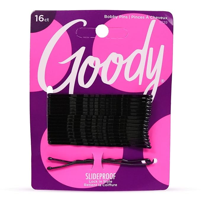 Goody XXL Hair Bobby Pins - 16 Count, Black - Slideproof and Lock-In ...
